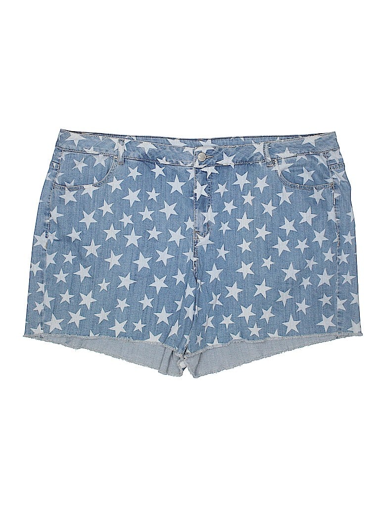 Lane Bryant Stars Navy Blue Denim Shorts Size 26 (Plus) - 68% off | thredUP