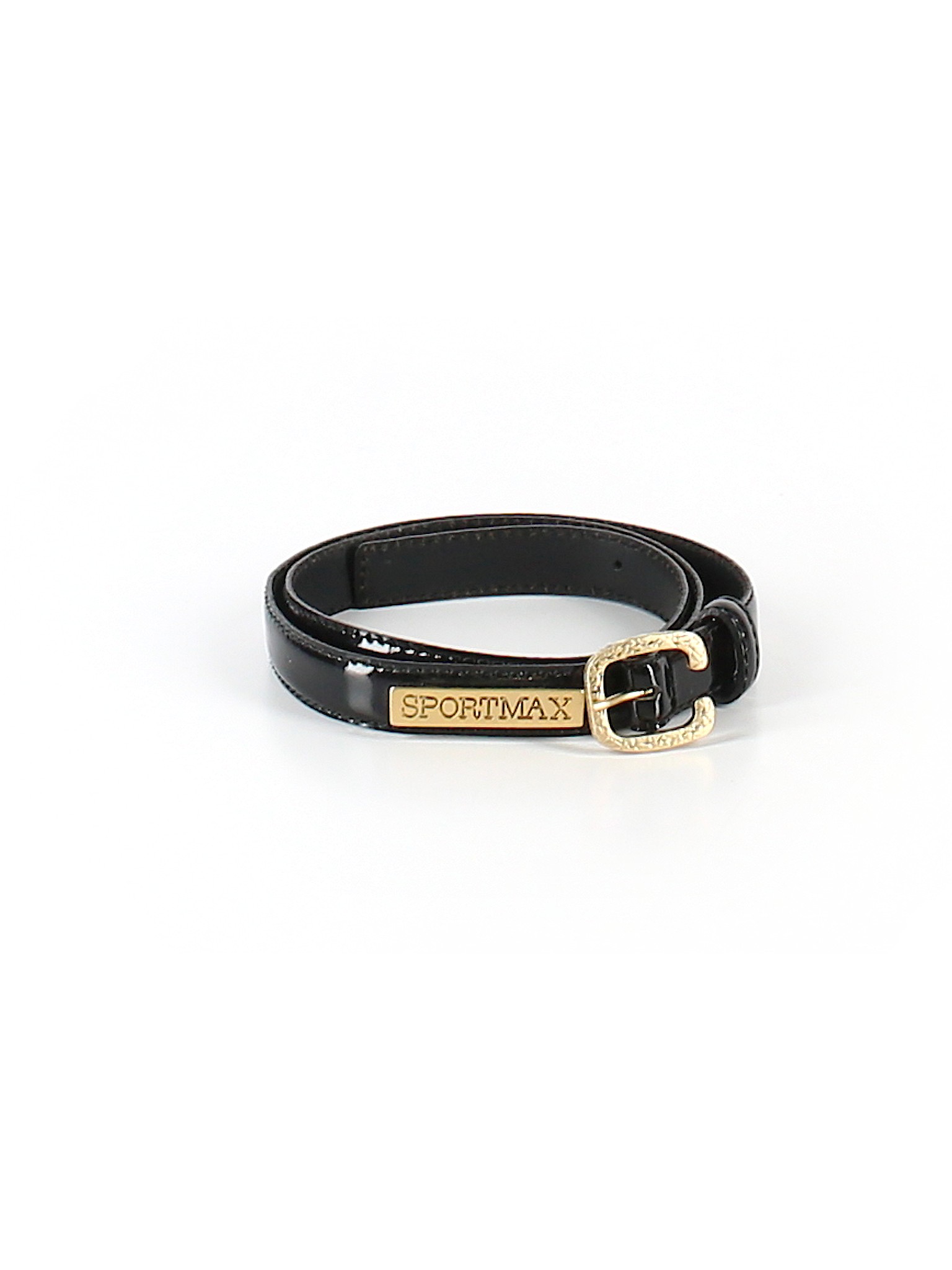 Sportmax Solid Black Belt Size S - 97% off | thredUP