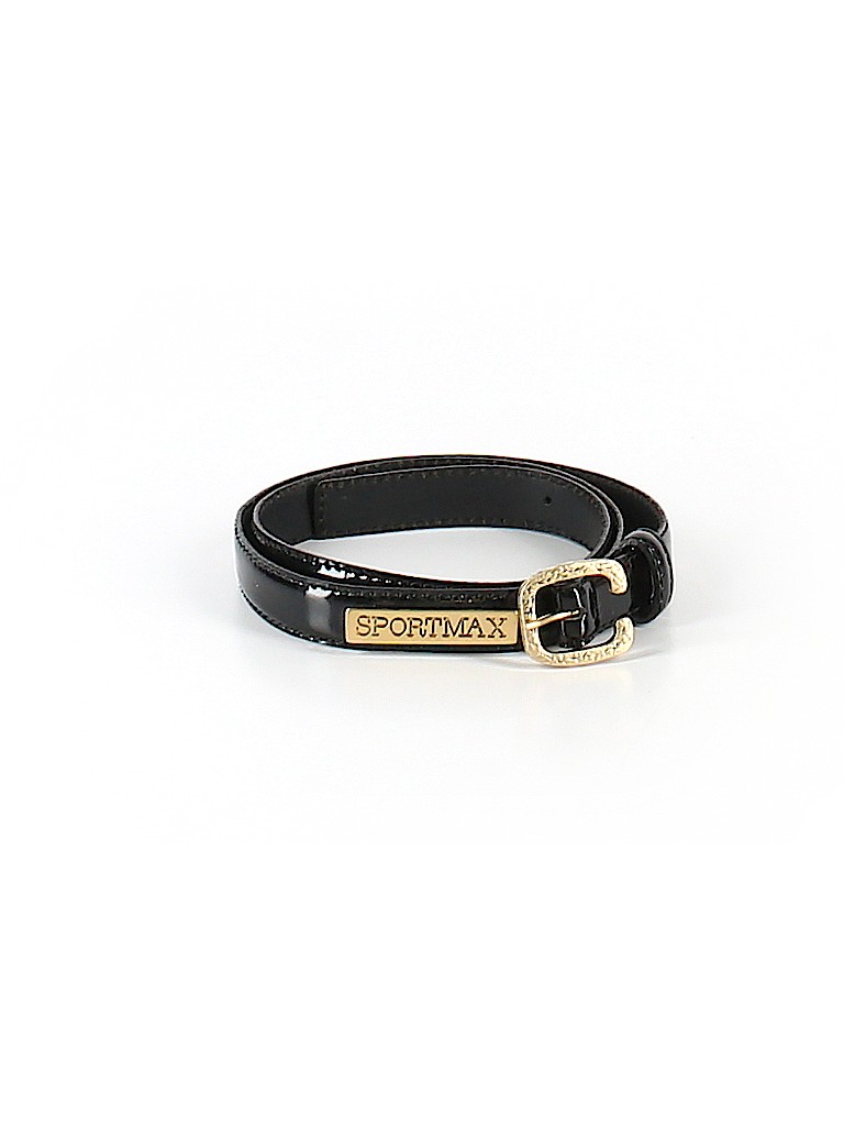 Sportmax Solid Black Belt Size S - 97% off | thredUP