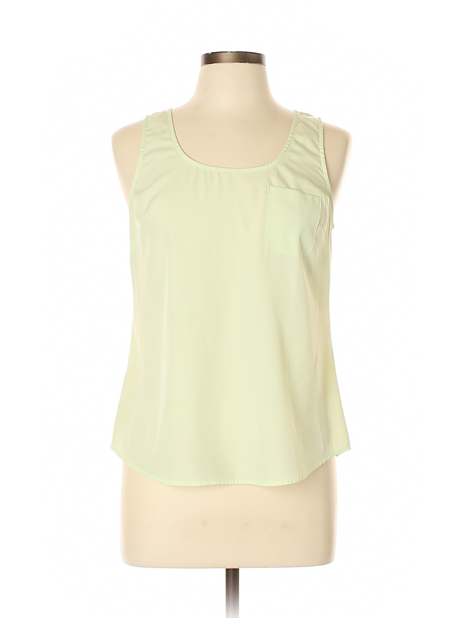 Oasis Solid Green Light Green Sleeveless Blouse Size 12 88 Off Thredup