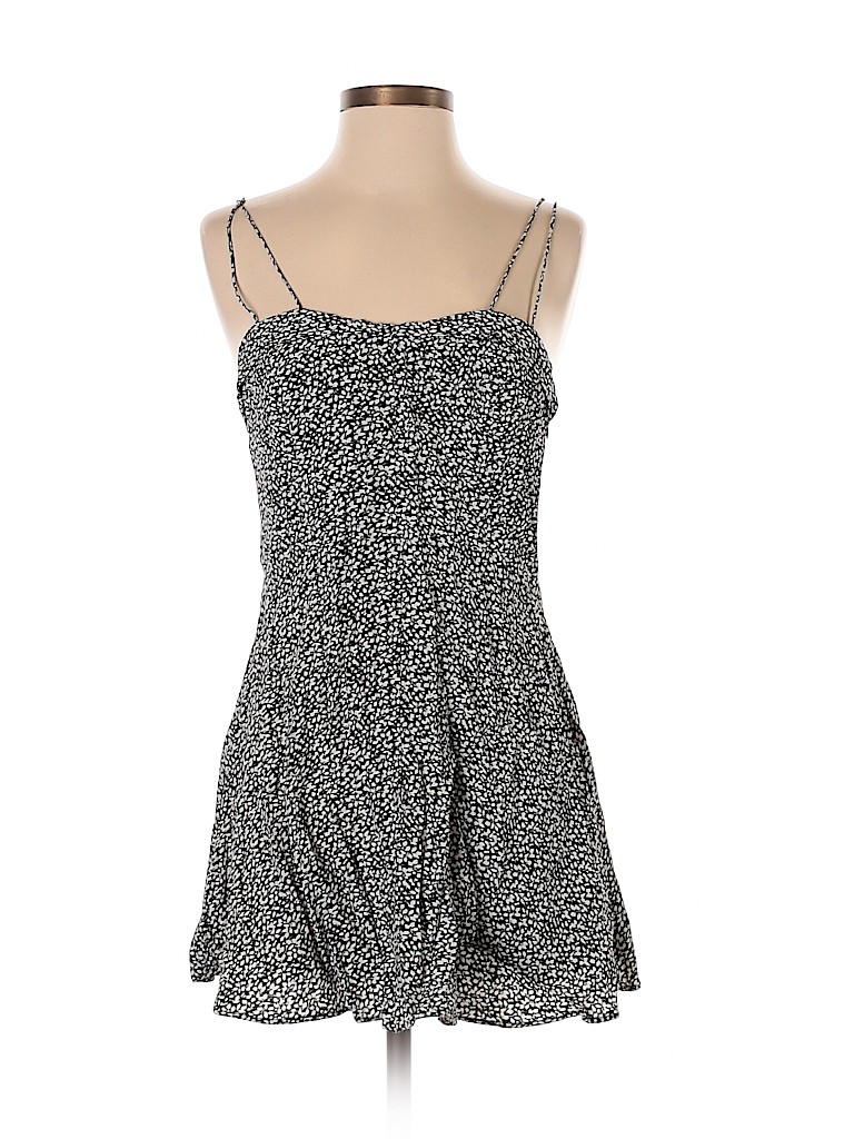 Kimchi Blue 100 Rayon Print Black Casual Dress Size 6 78 Off Thredup