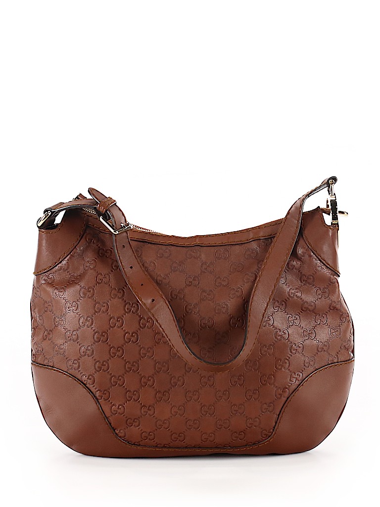 Gucci 100% Leather Solid Brown Leather Shoulder Bag One Size - 73% off ...