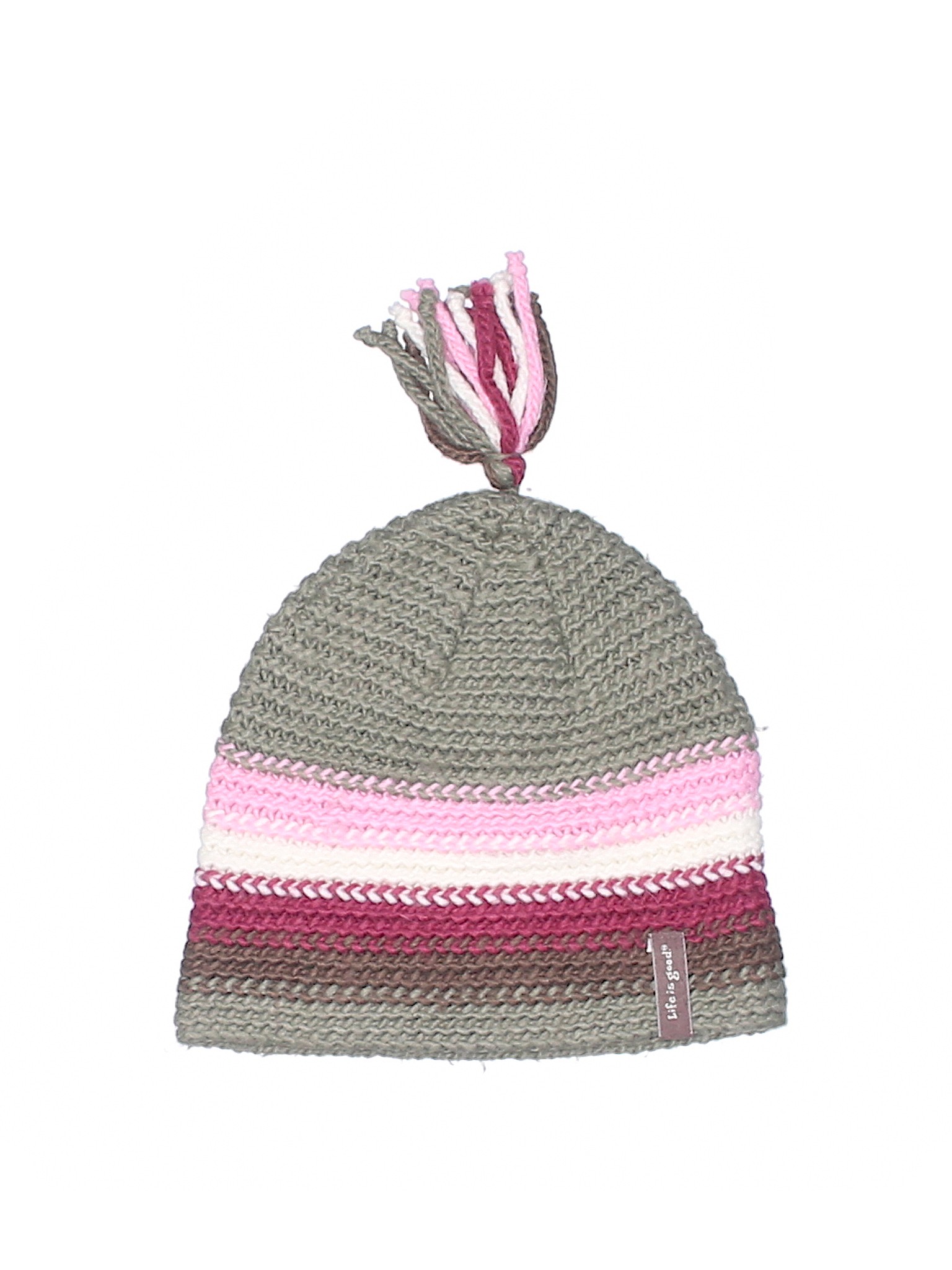 Life Is Good 100% Acrylic Stripes Green Beanie One Size - 83% off | thredUP
