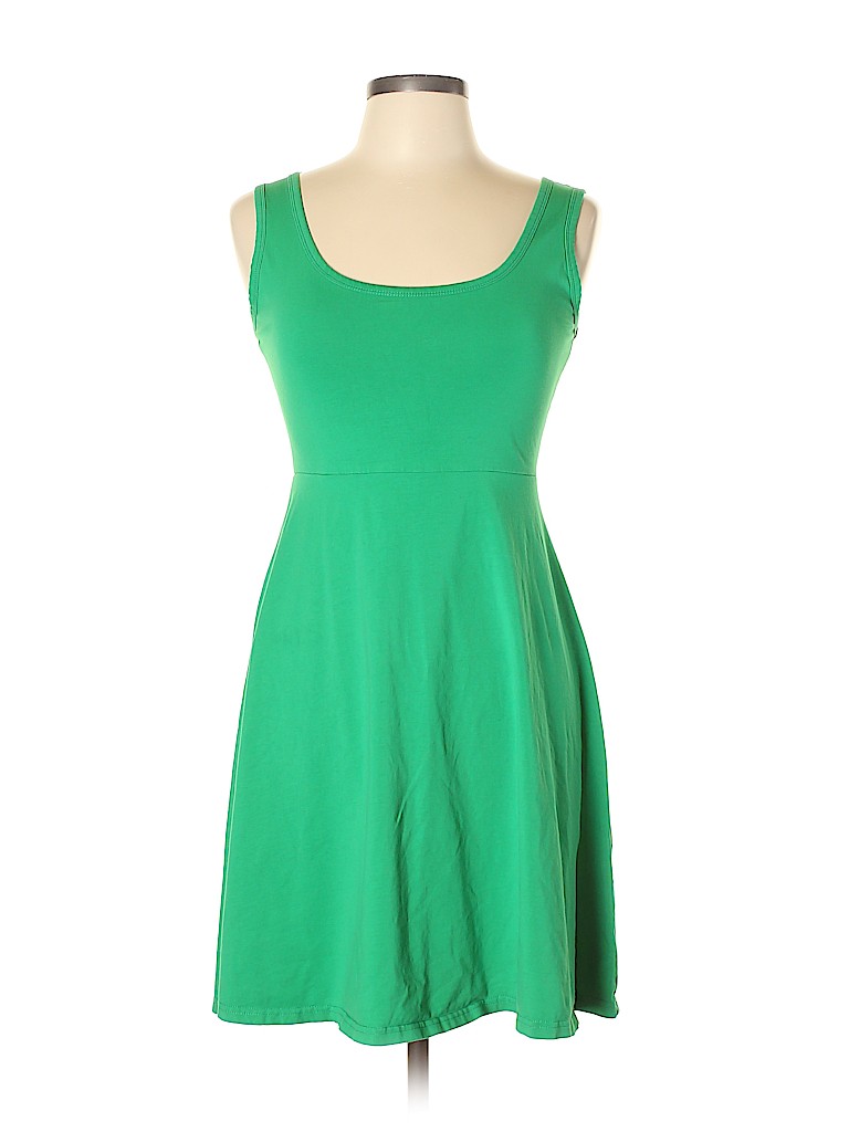 Herou 100% Cotton Solid Colored Green Casual Dress Size M - 60% off ...