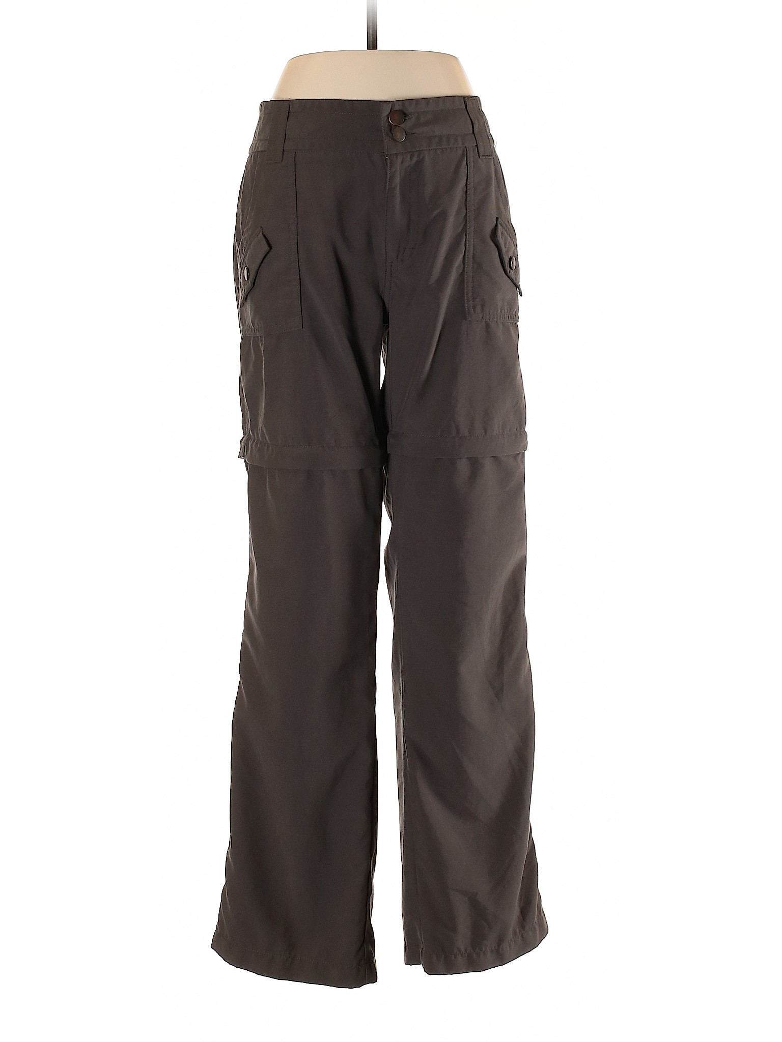 Rugged Exposure 100% Polyester Solid Brown Casual Pants Size 8 - 93% ...