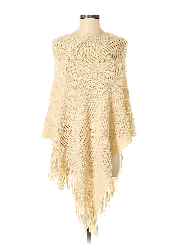 Unbranded 100% Cotton Solid Tan Poncho One Size - 81% off | thredUP