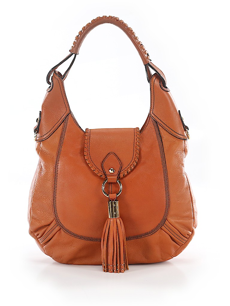 OR By Oryany 100% Leather Solid Brown Leather Shoulder Bag One Size ...