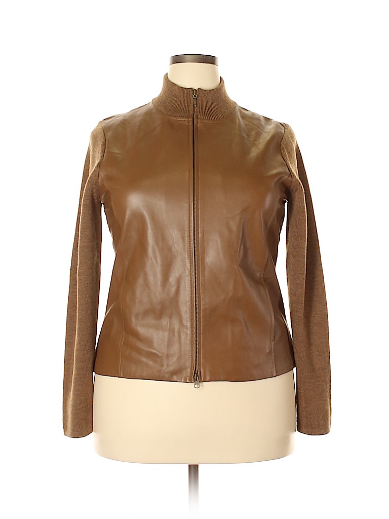 Pendleton 100% Leather Solid Brown Leather Jacket Size XL - 82% off ...