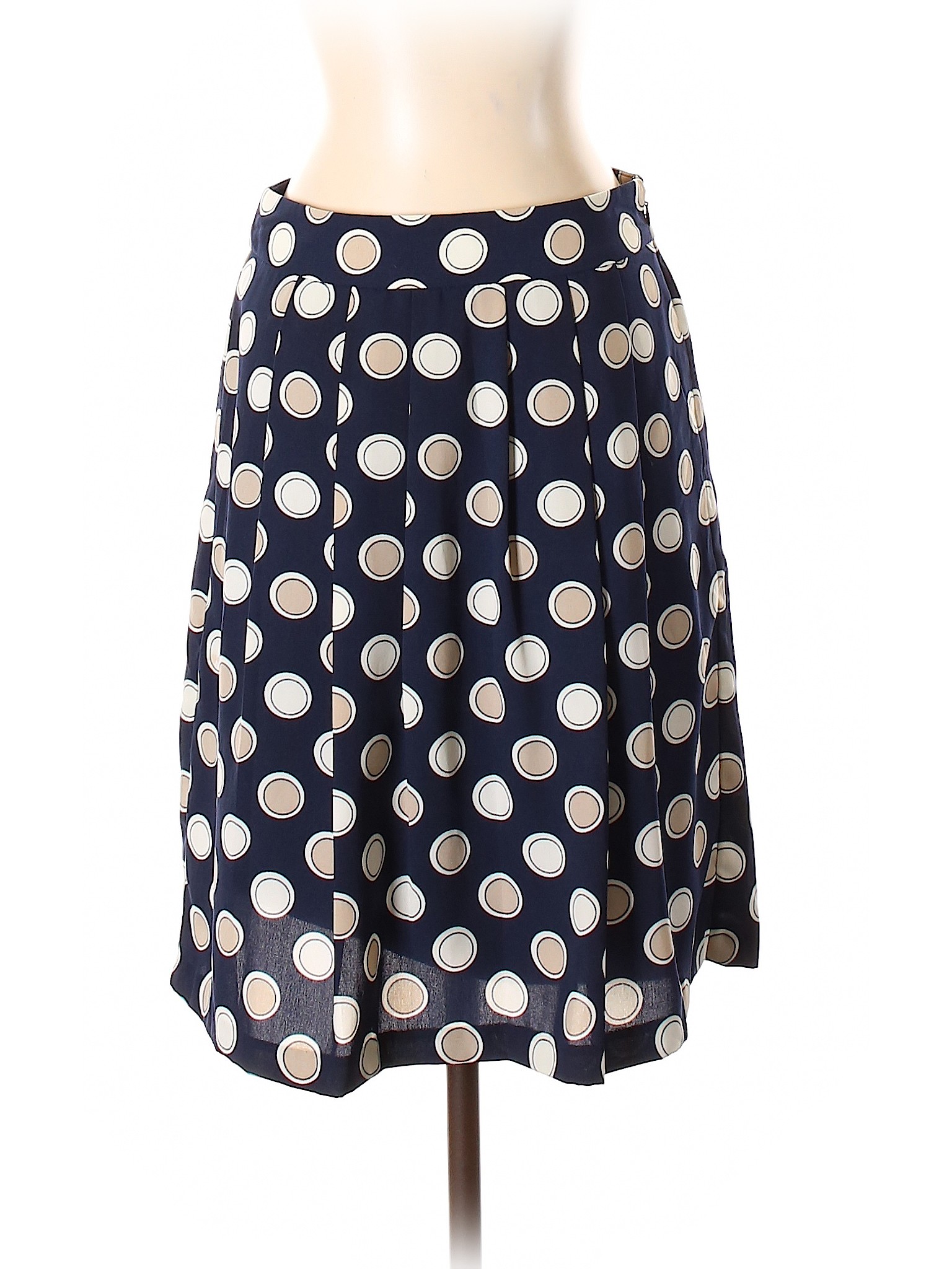 Banana Republic Factory Store 100 Polyester Polka Dots Blue Casual