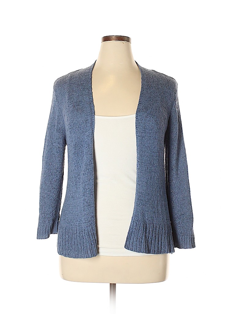 Cable & Gauge Solid Blue Cardigan Size L - 73% off | thredUP