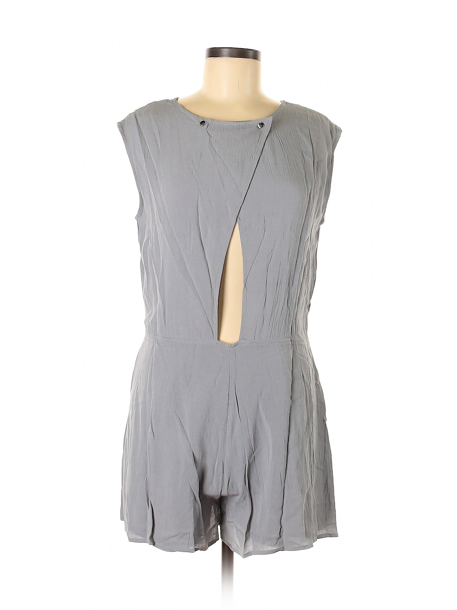Caramela 100% Polyester Solid Gray Romper Size M - 85% off | thredUP