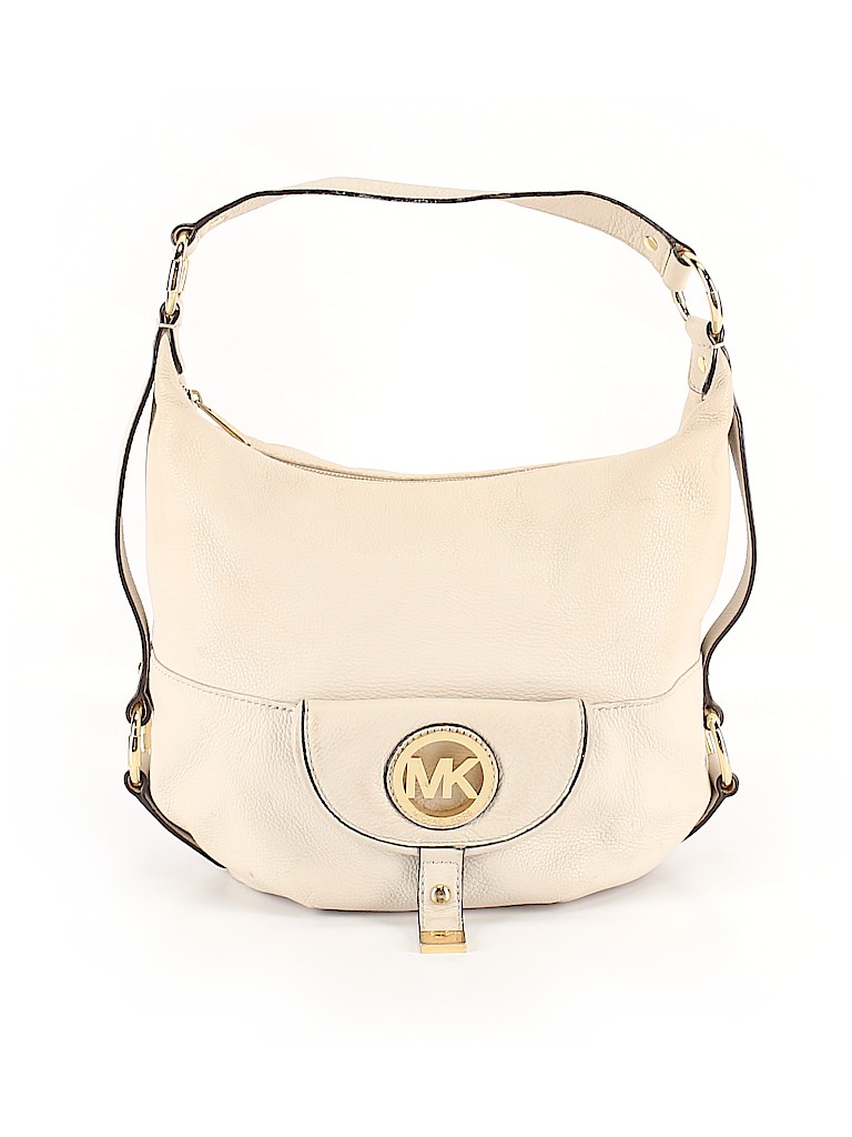 Michael Michael Kors 100 Leather Solid Ivory Leather Tote One Size