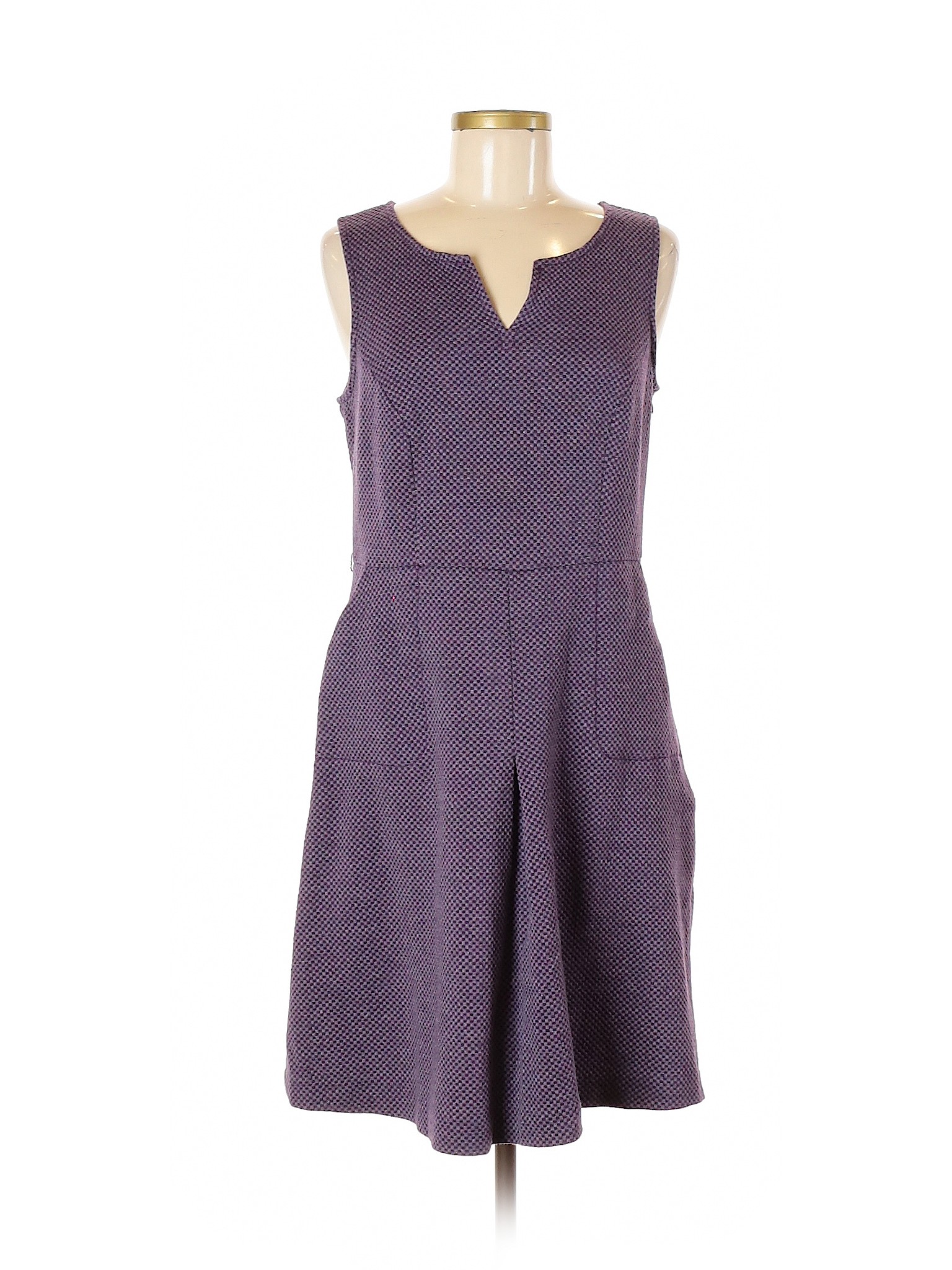Merona Solid Purple Casual Dress Size 10 - 53% off | thredUP