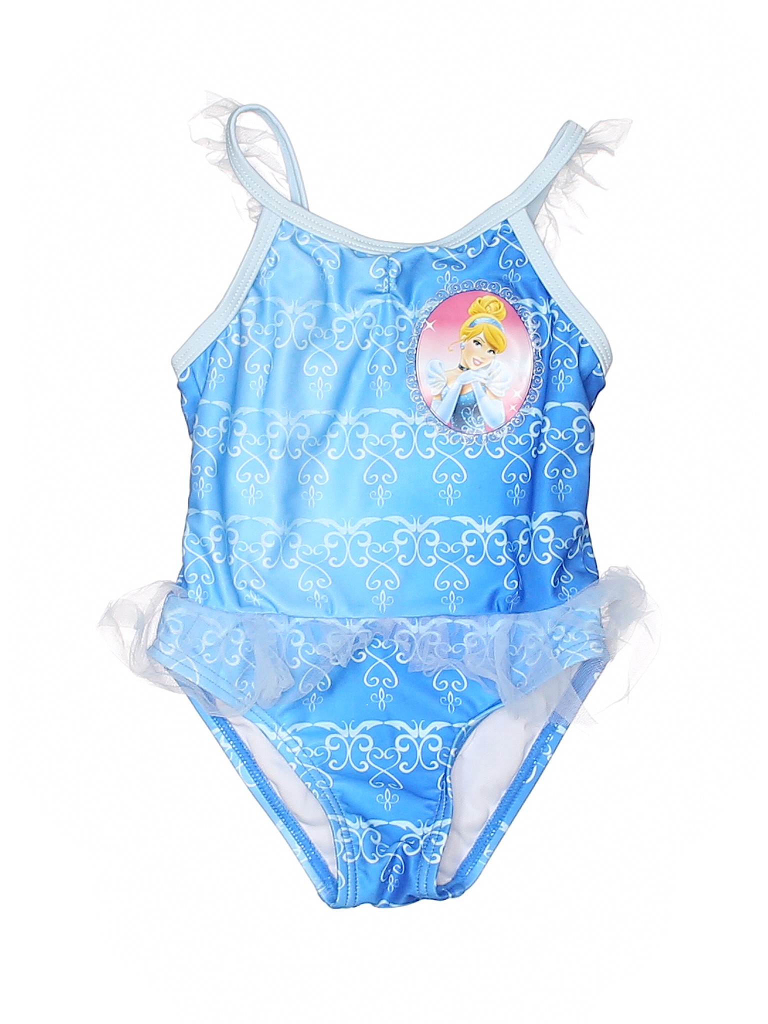 Disney Princess Print Blue One Piece Swimsuit Size 2T - 50% off | thredUP