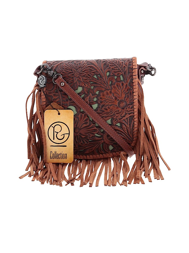 PG Collections by Ginger Bort 100% Leather Solid Brown Leather ...