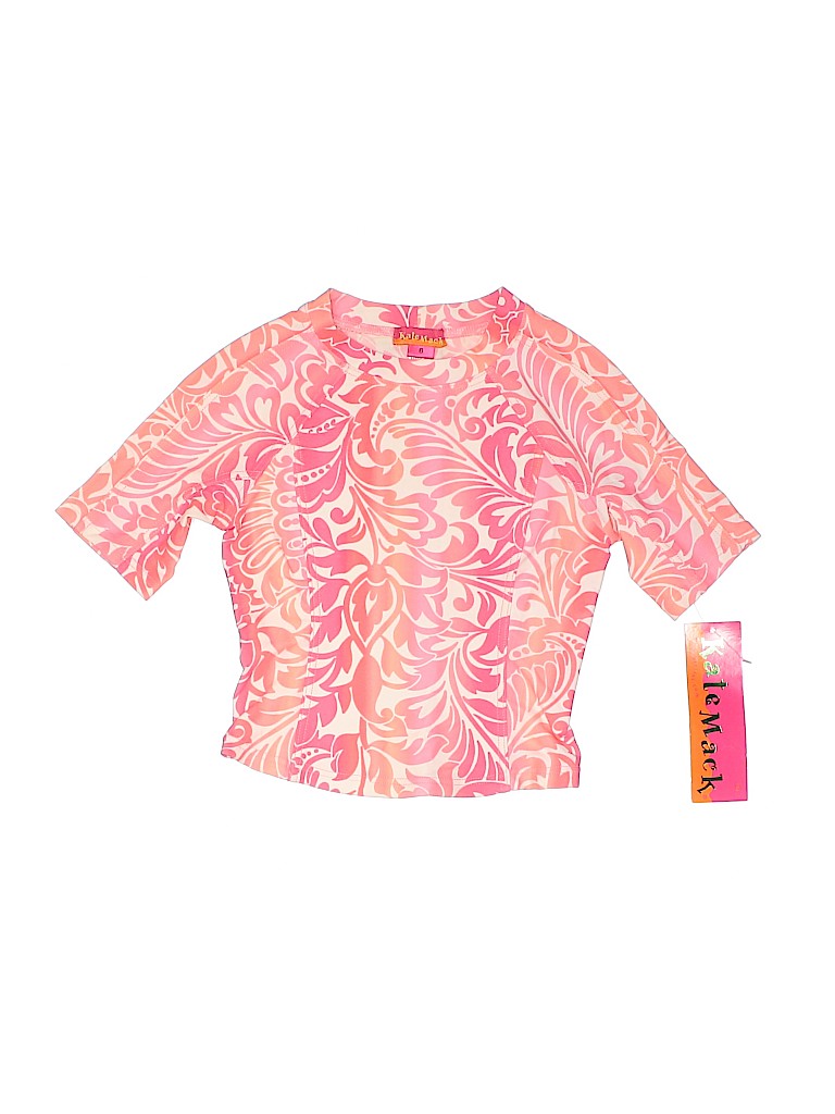 Kate Mack Print Pink Rash Guard Size 6 - 70% off | thredUP