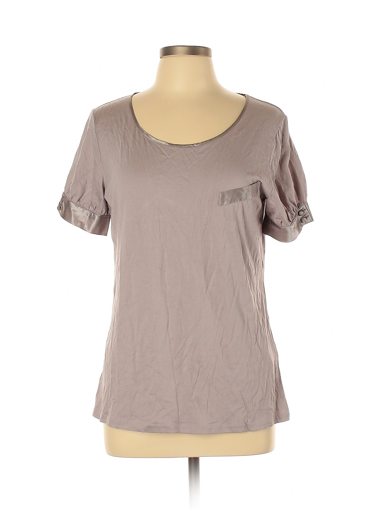 Reiss Women Gray Short Sleeve Top L | eBay