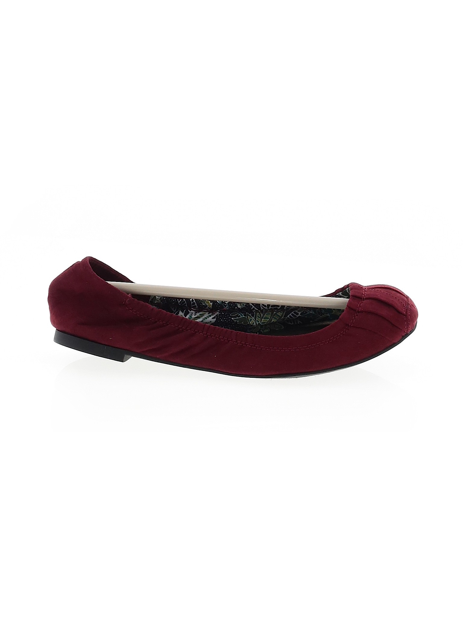 Cato Solid Burgundy Flats Size 6 - 86% off | ThredUp