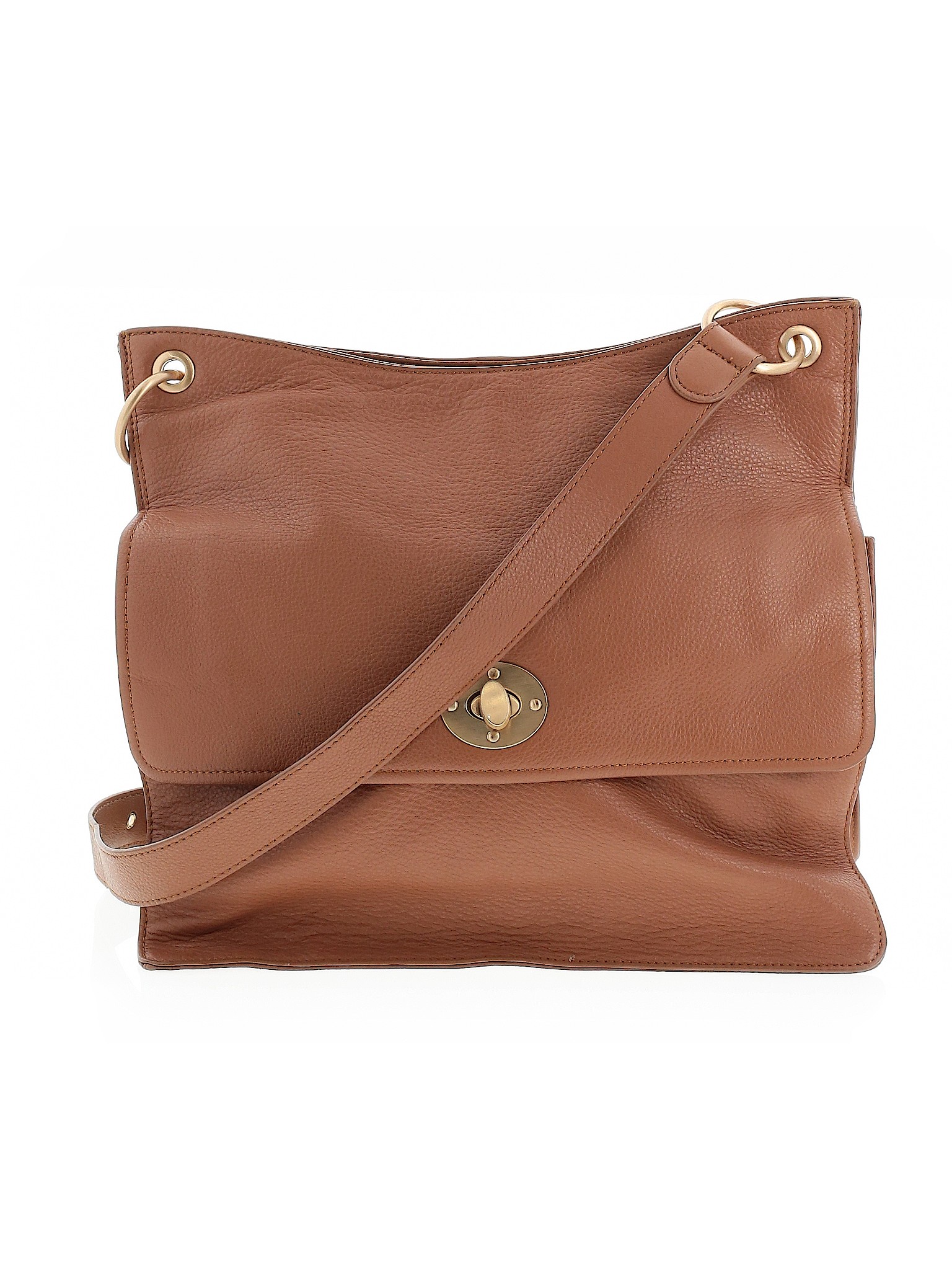 Clements Ribeiro Solid Tan Leather Crossbody Bag One Size - 73% off ...