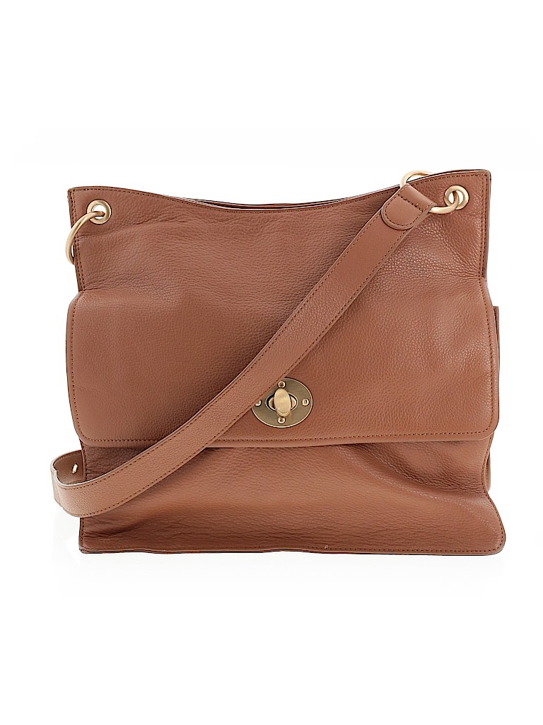 Clements Ribeiro Solid Tan Leather Crossbody Bag One Size - 73% off ...