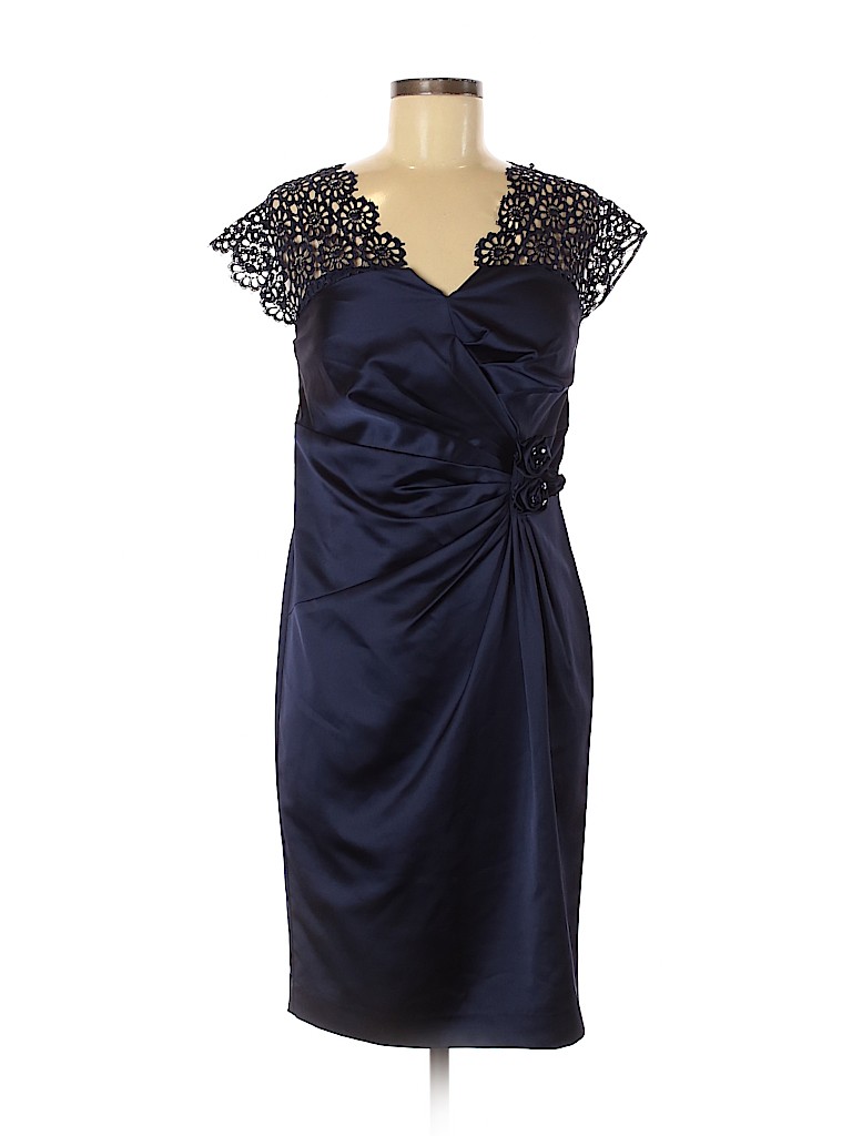 KM Collections by Milla Bell Solid Blue Cocktail Dress Size 6 - 91% off ...