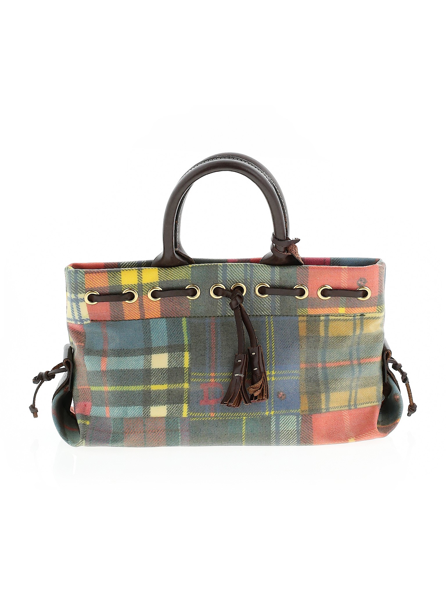 Dooney & Bourke Plaid Color Block Green Satchel One Size - 74% off ...