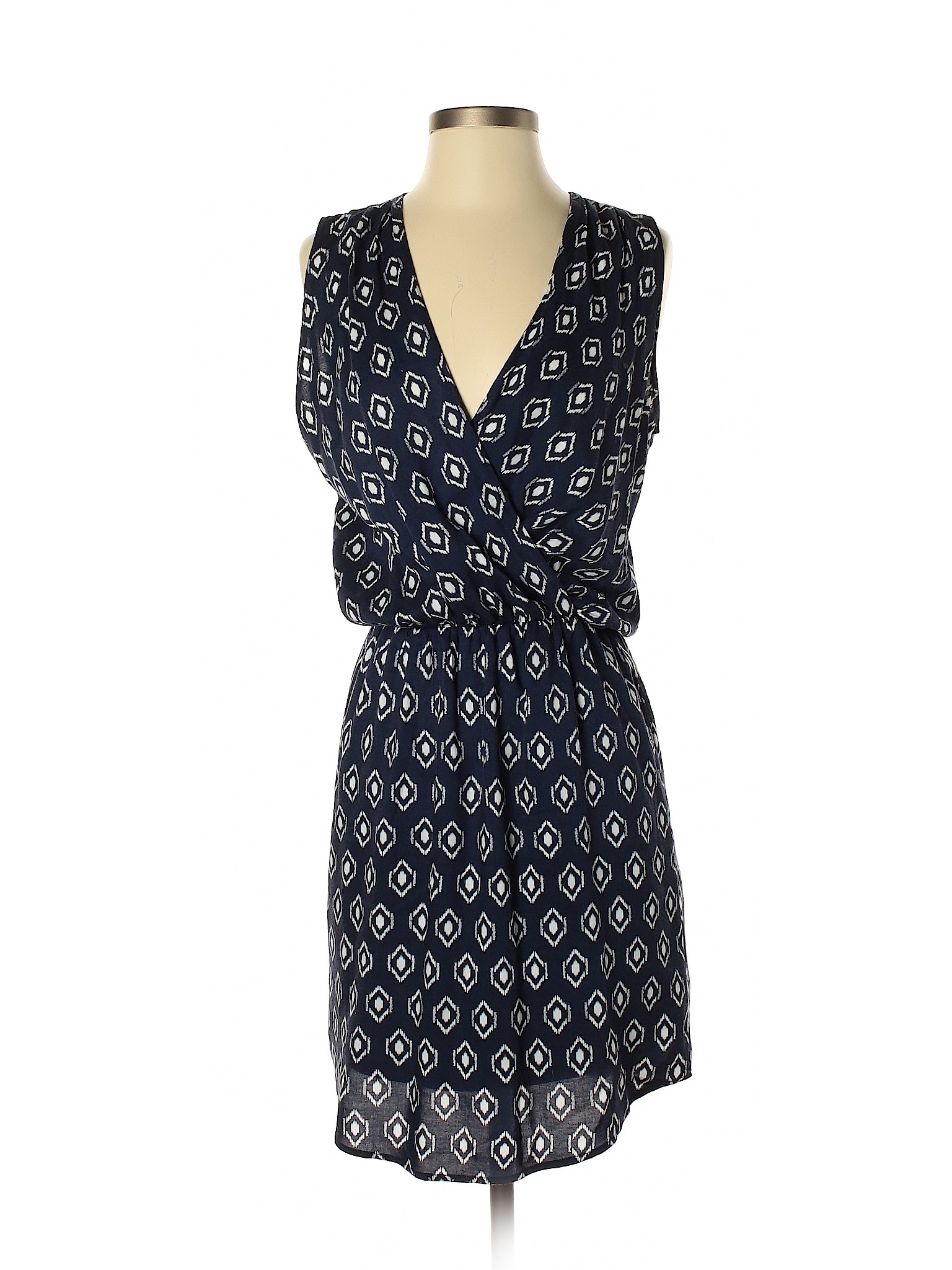Renee C. 100% Rayon Print Blue Casual Dress Size S - 89% off | thredUP