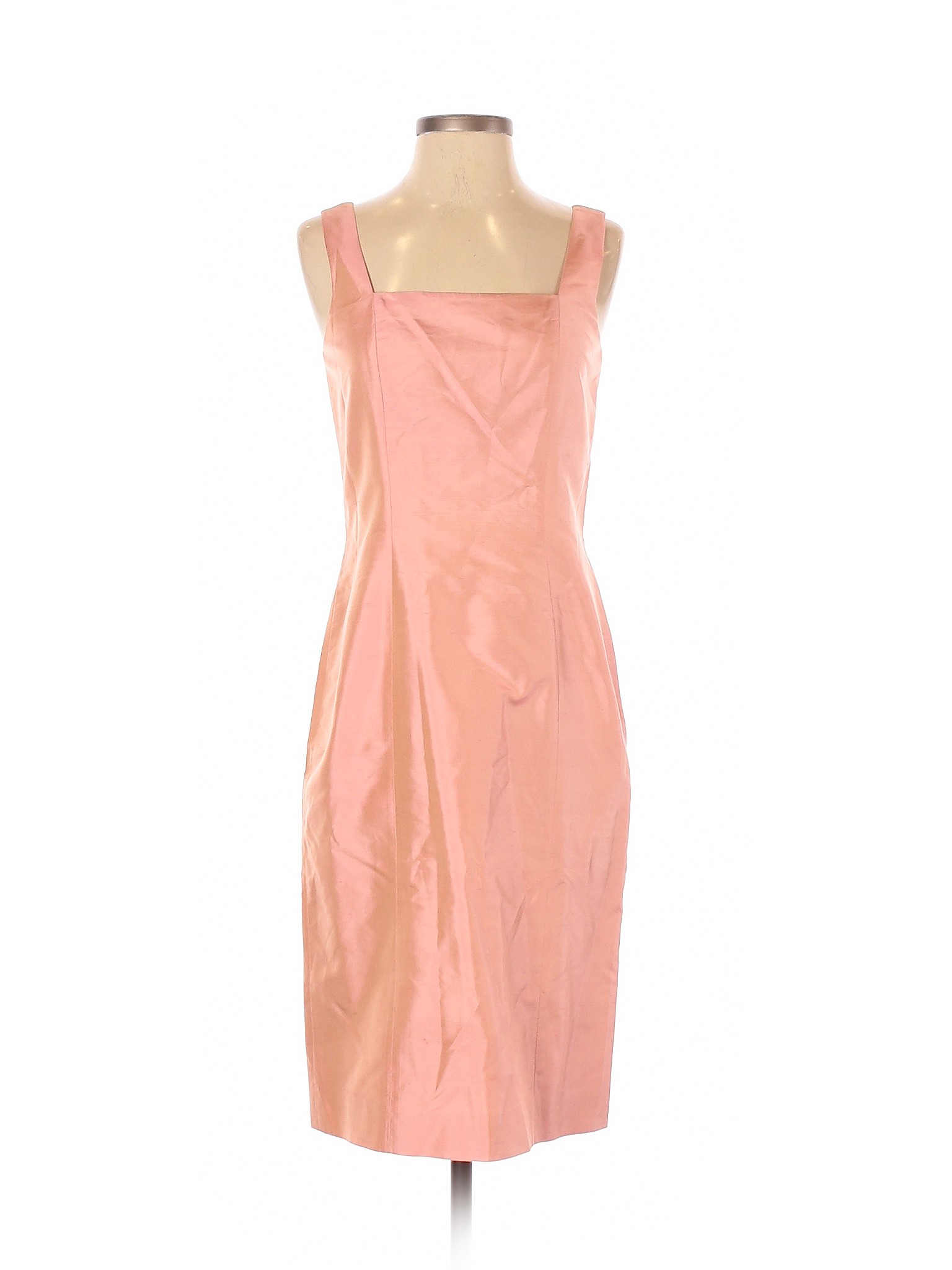 Ann Taylor 100 Silk Solid Pink Cocktail Dress Size 2 88 Off Thredup