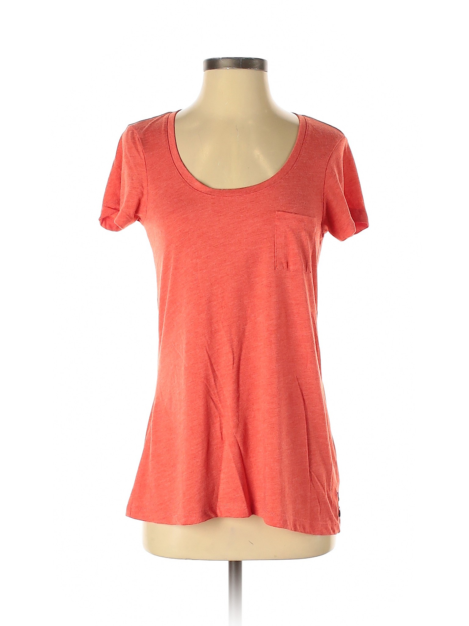 Maison Scotch Women Orange Short Sleeve T-Shirt 1 | eBay