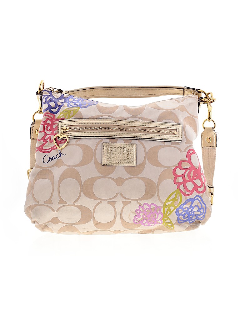 Coach Heart Poppy Print Tan Shoulder Bag One Size - 74% off | thredUP