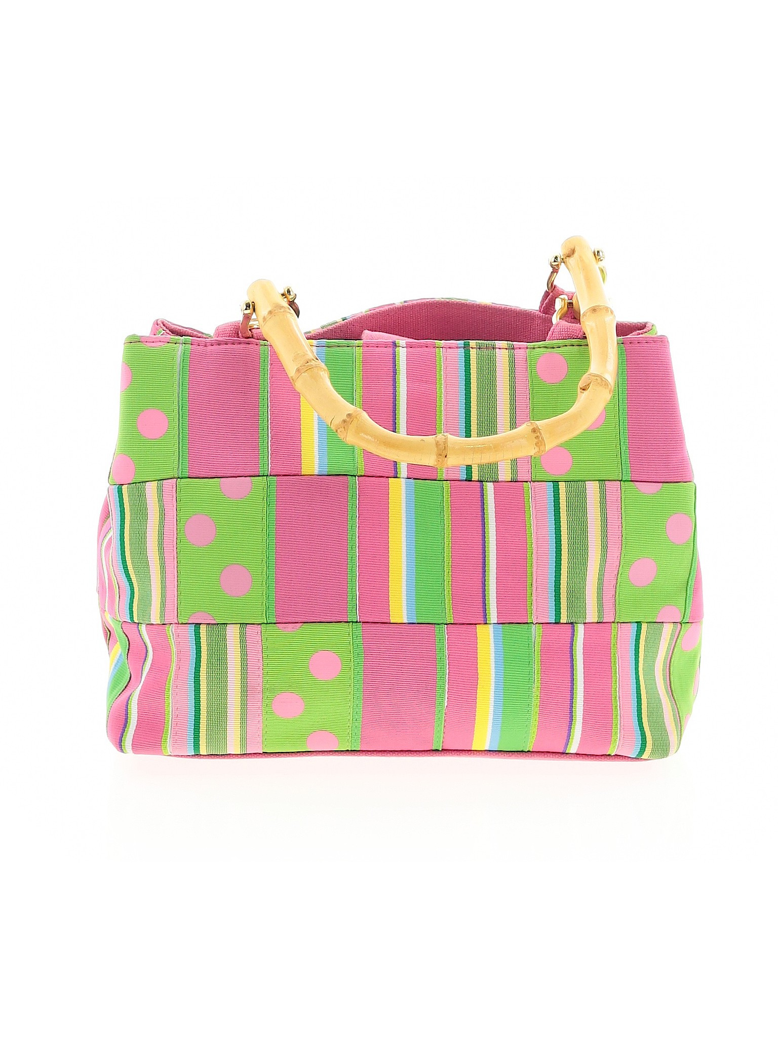 Tianni Handbags Stripes Color Block Pink Tote One Size - 70% off | thredUP