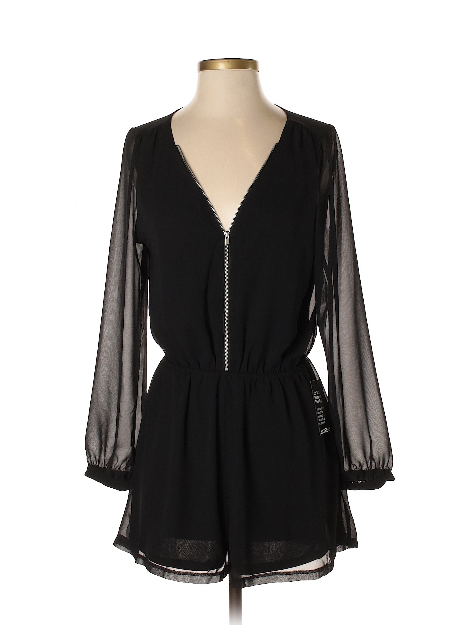 Express 100% Polyester Black Romper Size S - 74% off | thredUP