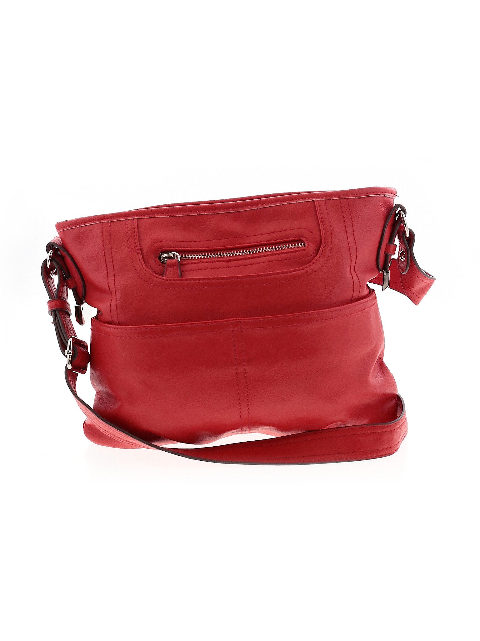 Tyler Rodan 100% Leather Solid Red Leather Crossbody Bag One Size - 75% ...