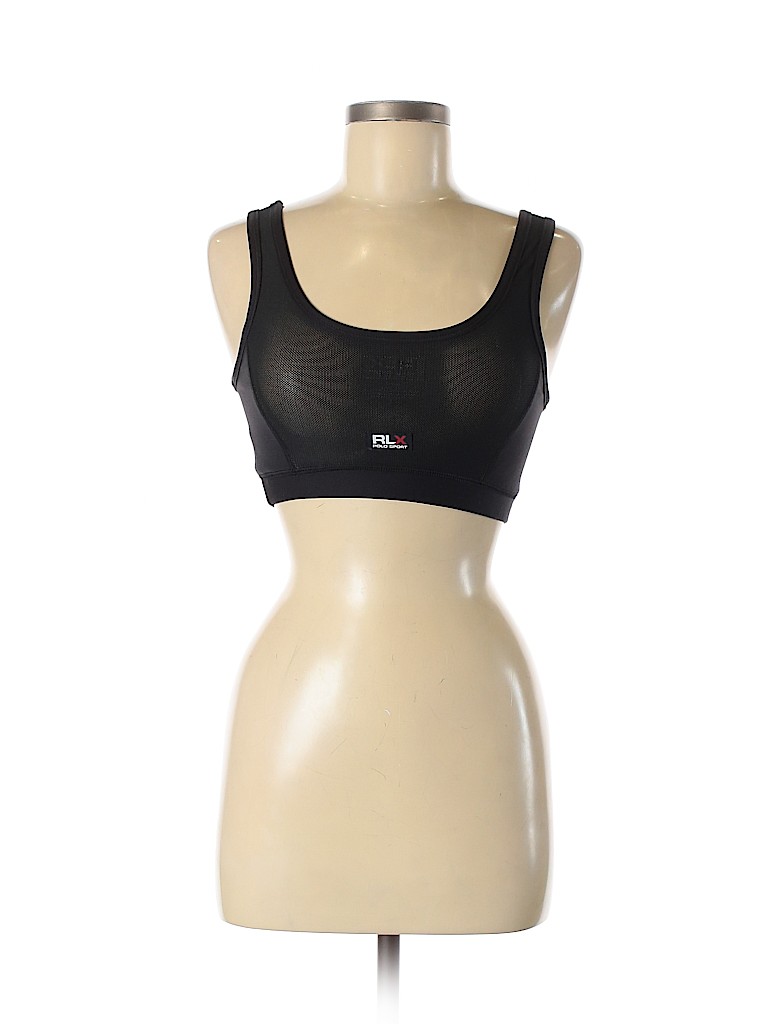 RLX Ralph Lauren 100% Rayon Solid Black Sports Bra Size M - 75% off ...