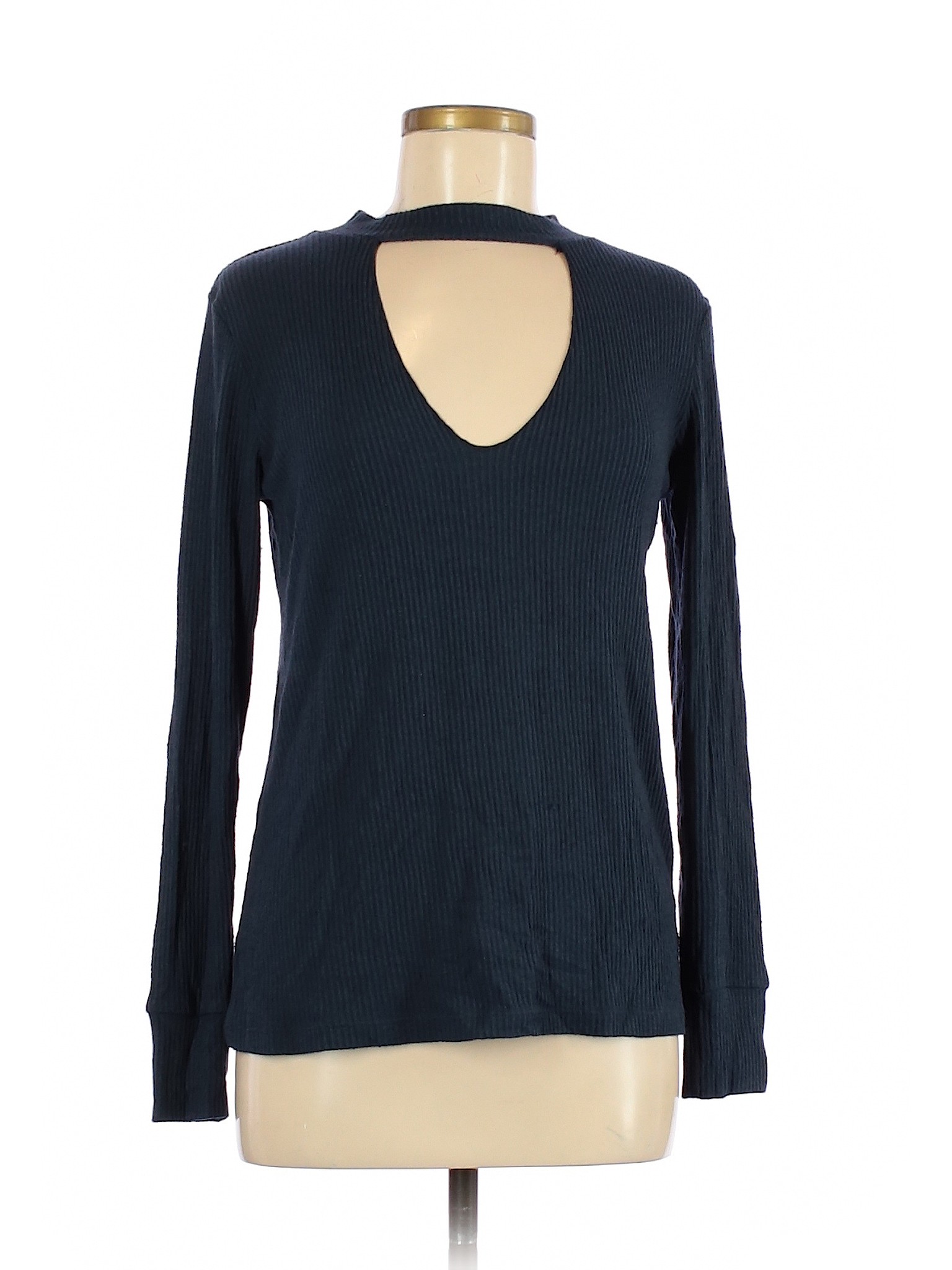 Lna Solid Blue Long Sleeve Top Size M 93 Off Thredup