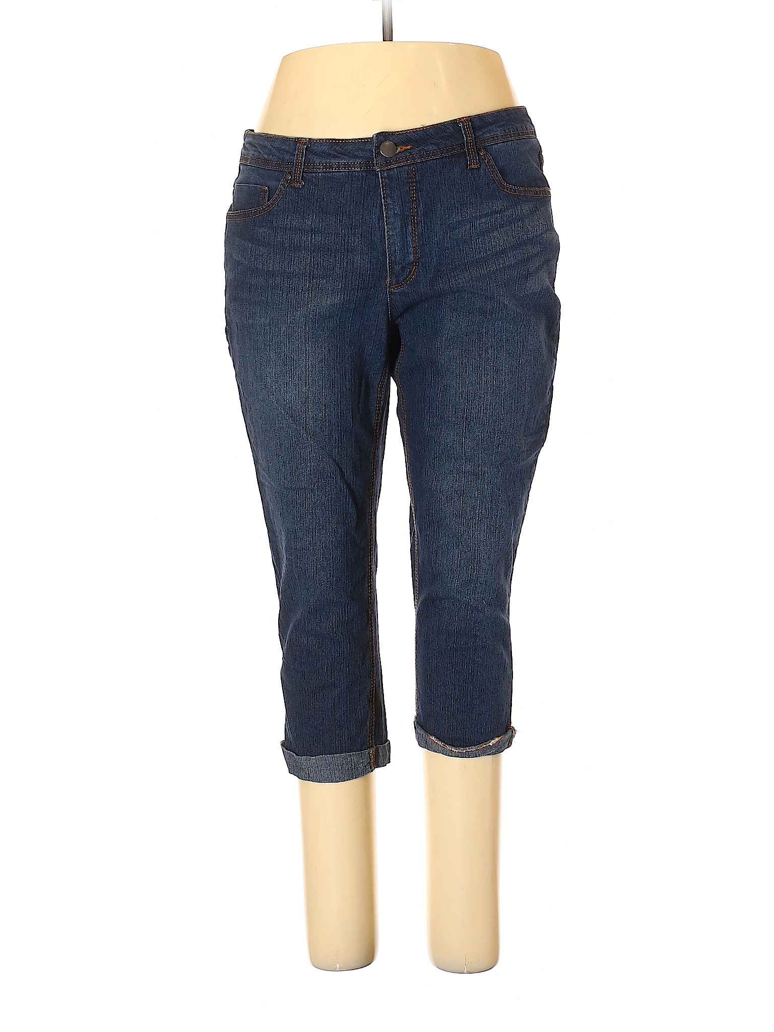 Faded Glory Solid Blue Jeans Size 18 (Plus) - 58% off | thredUP