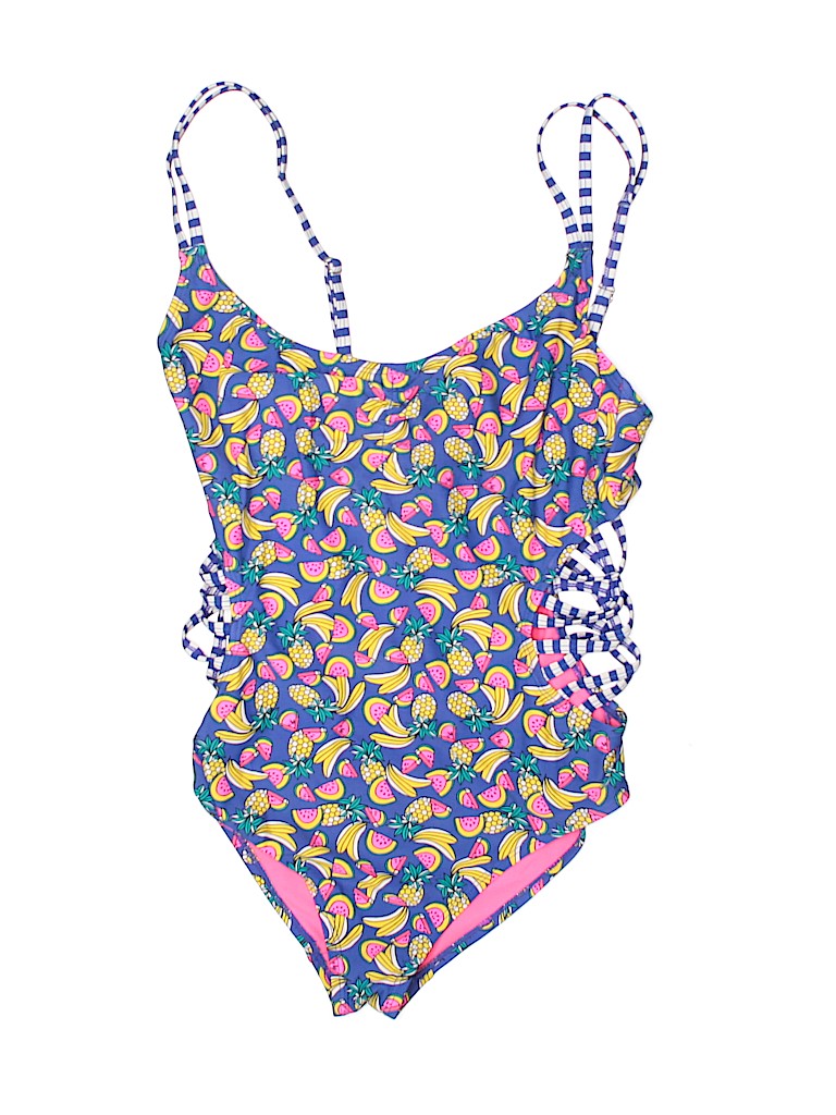 Bongo Floral Blue One Piece Swimsuit Size L - 59% off | thredUP