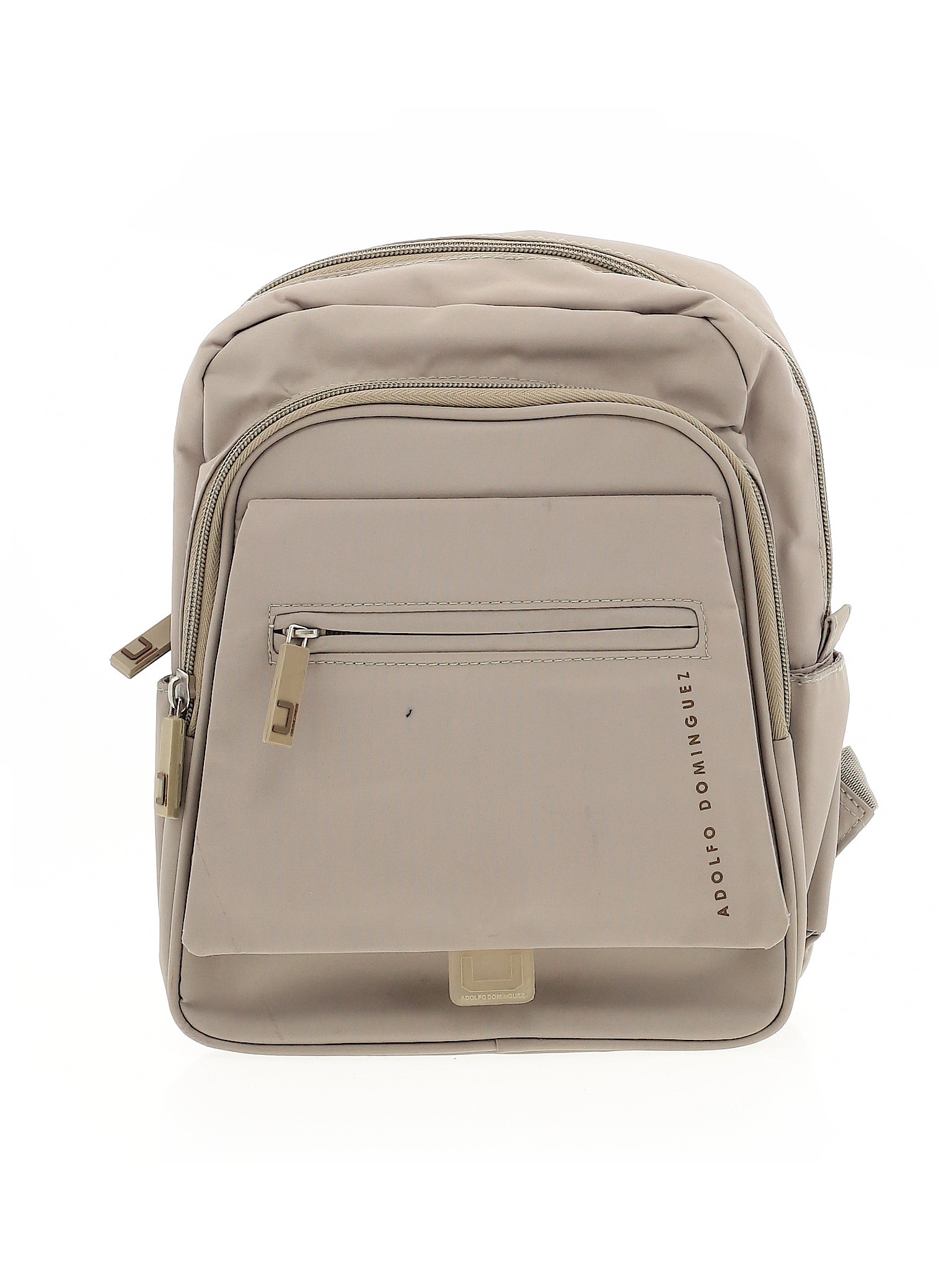 U Adolfo Dominguez Solid Gray Tan Backpack One Size - 91% off | thredUP