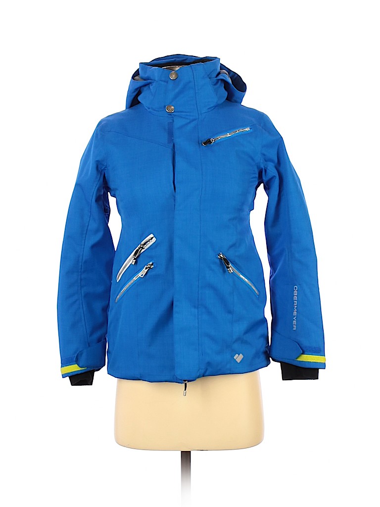 Obermeyer 100% Polyester Solid Blue Jacket Size S - 81% off | thredUP