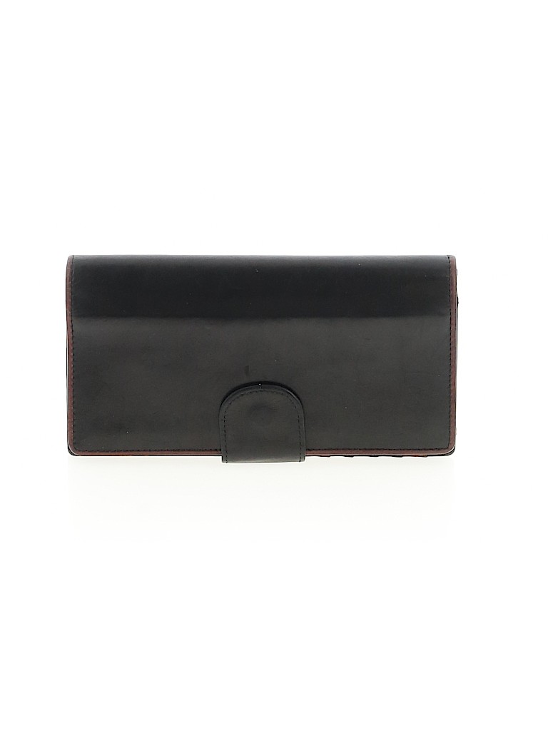 Derek Alexander 100% Leather Solid Black Leather Wallet One Size - 71% ...