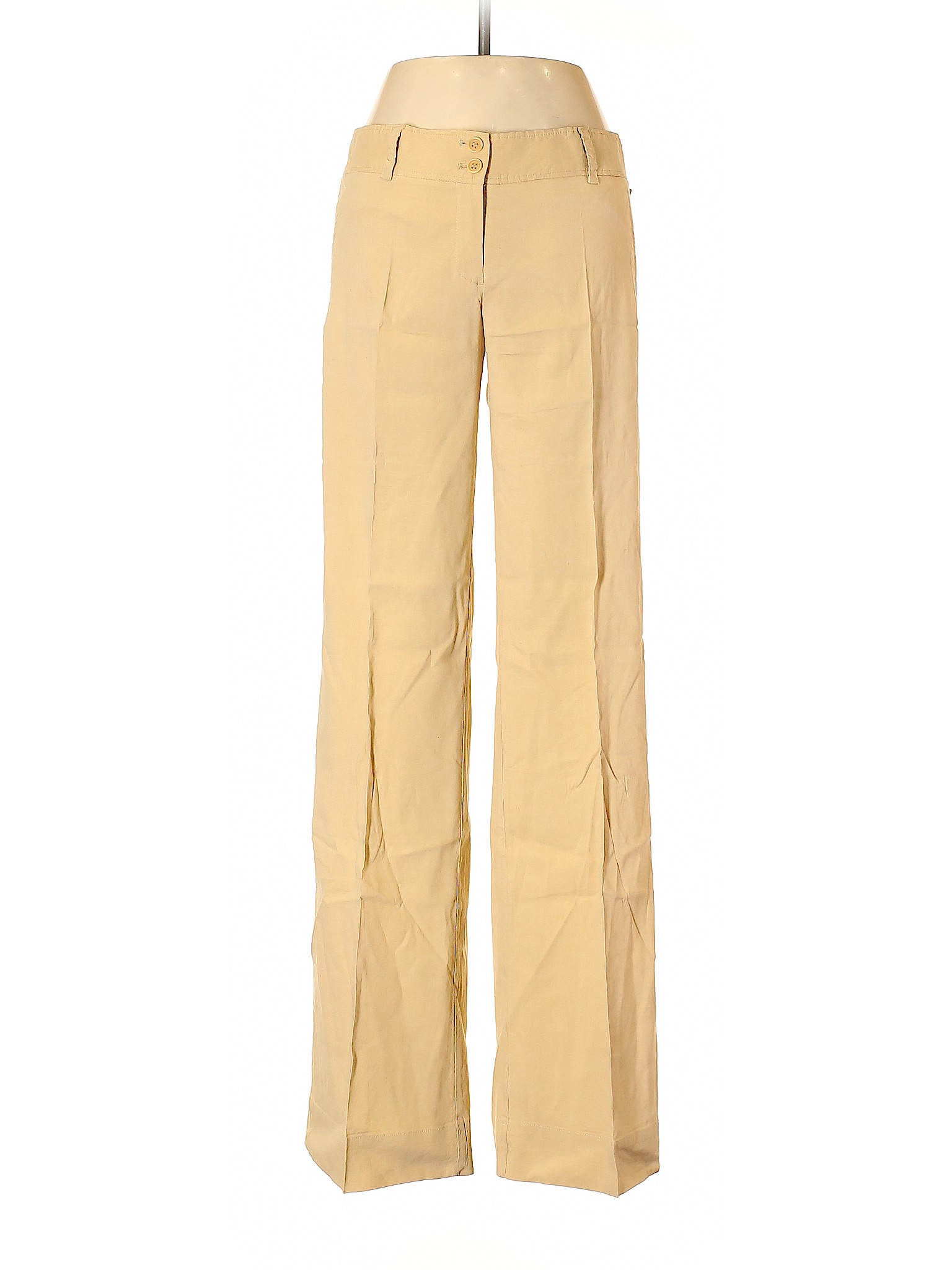 Theory Solid Tan Linen Pants Size 4 - 83% off | thredUP