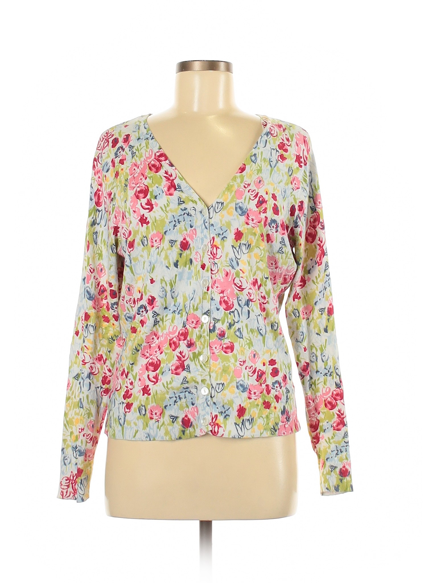Talbots 100% Cotton Green Cardigan Size M - 82% off | ThredUp