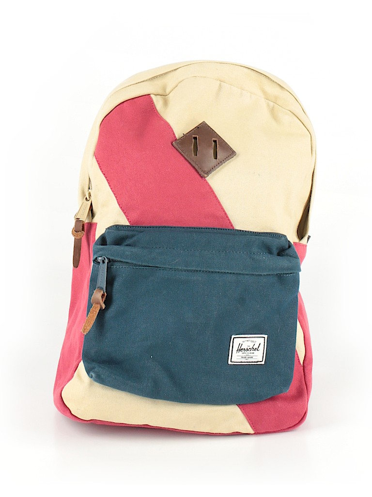 Herschel Supply Co. Color Block Solid Ivory Red Backpack One Size - 55% ...