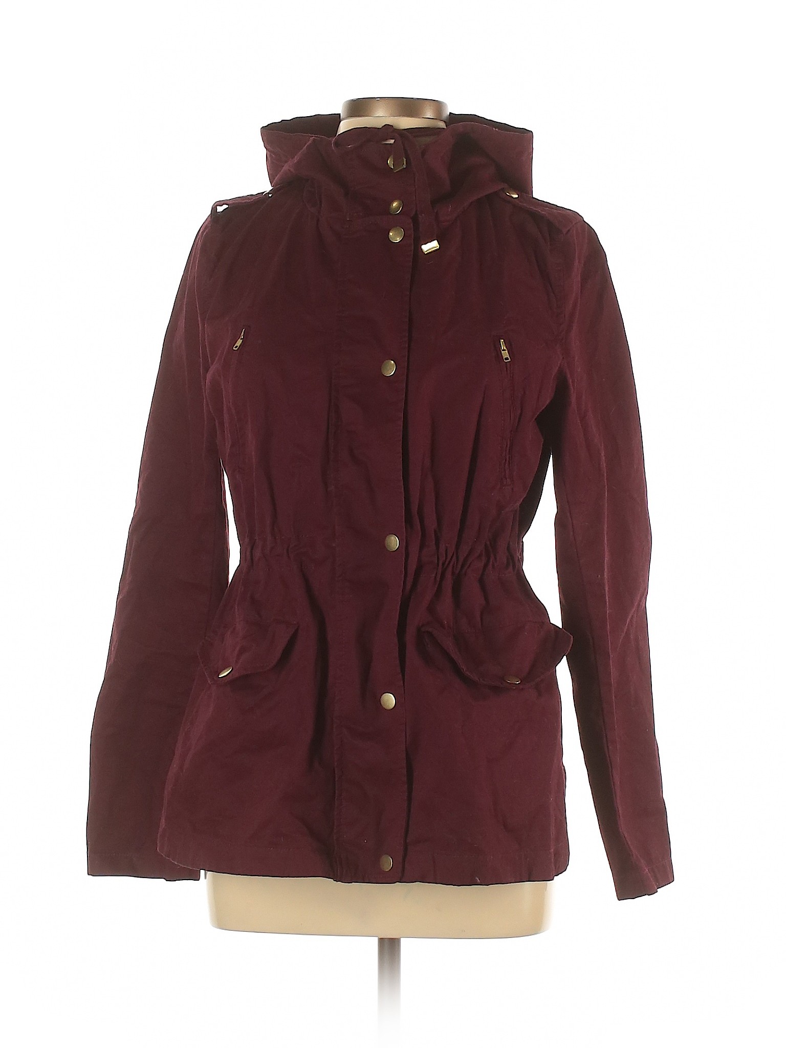 Love Tree 100% Cotton Solid Burgundy Jacket Size L - 52% off | ThredUp