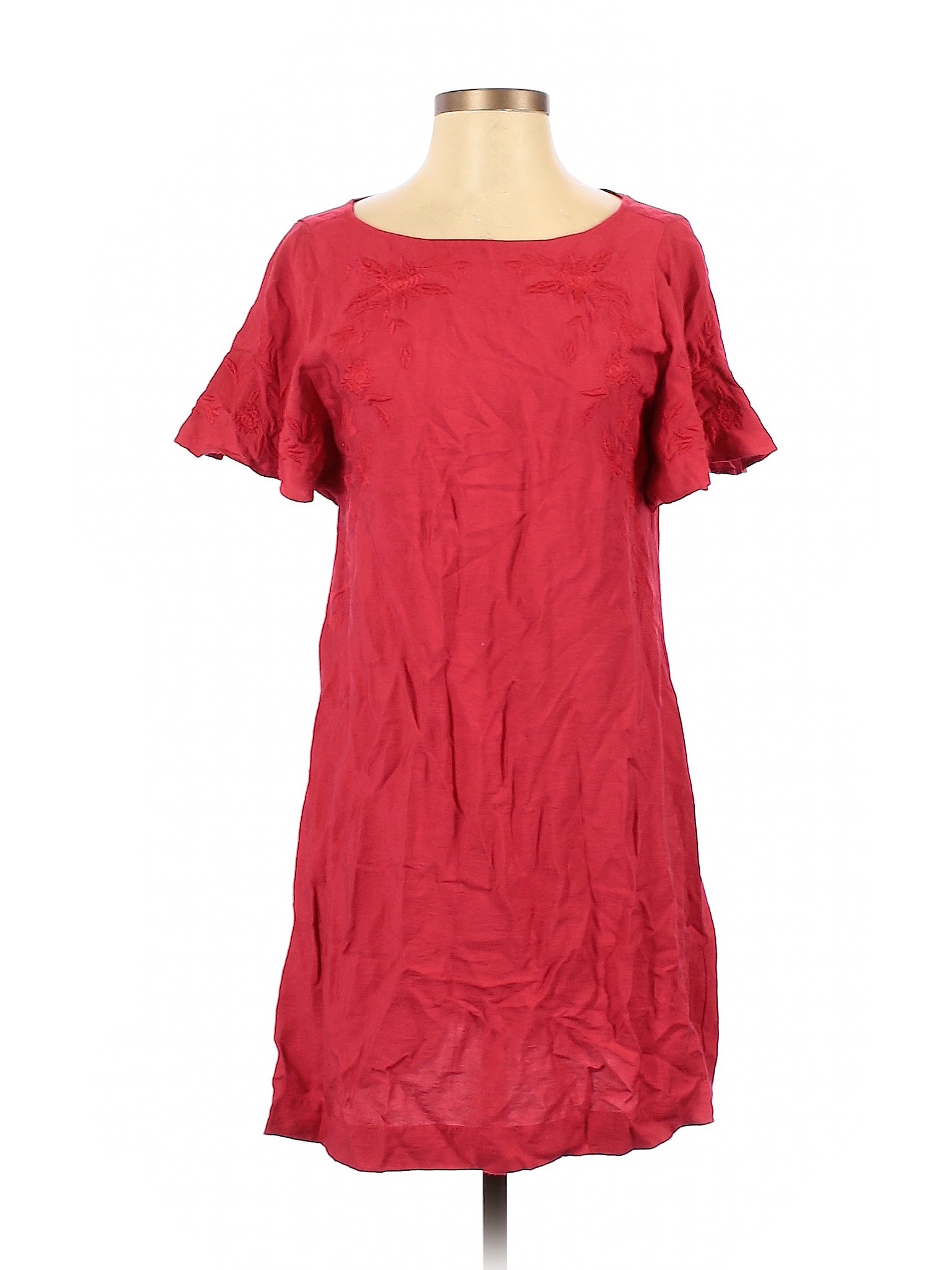 Ann Taylor Loft Solid Red Casual Dress Size S 91 Off Thredup