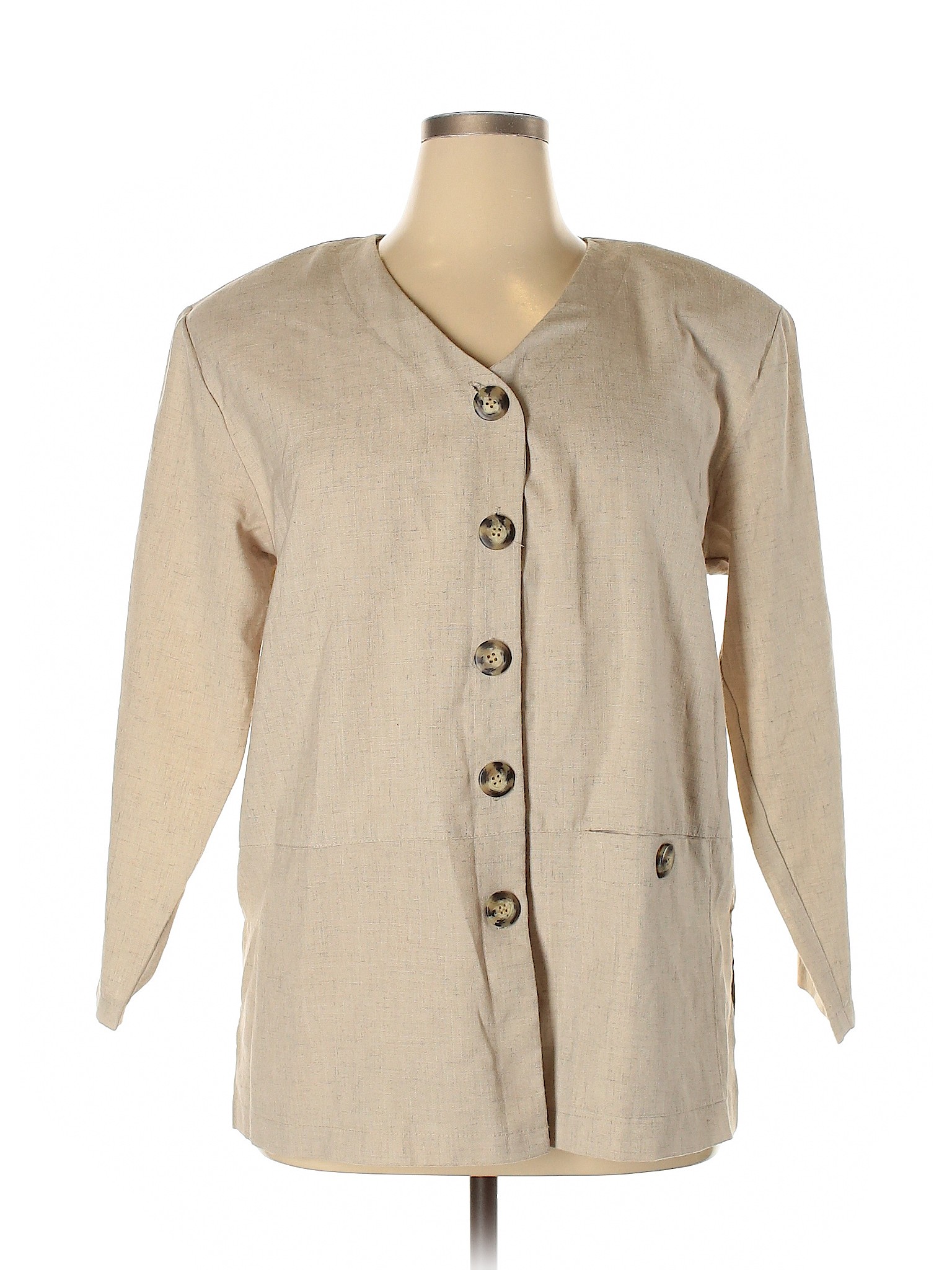 Avon Solid Ivory Jacket Size 1X (Plus) - 75% off | thredUP