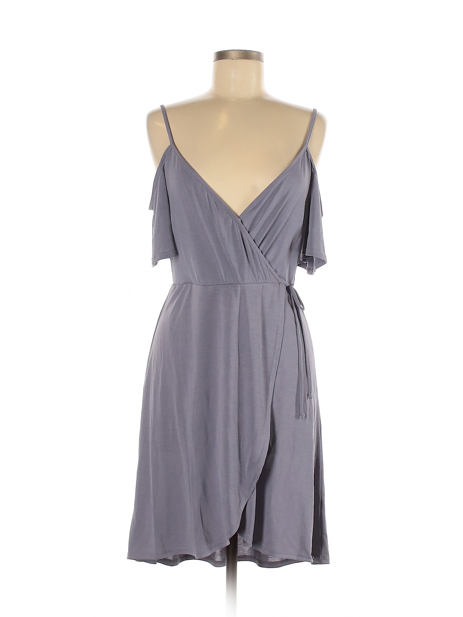 Socialite Solid Gray Blue Casual Dress Size M - 41% off | ThredUp