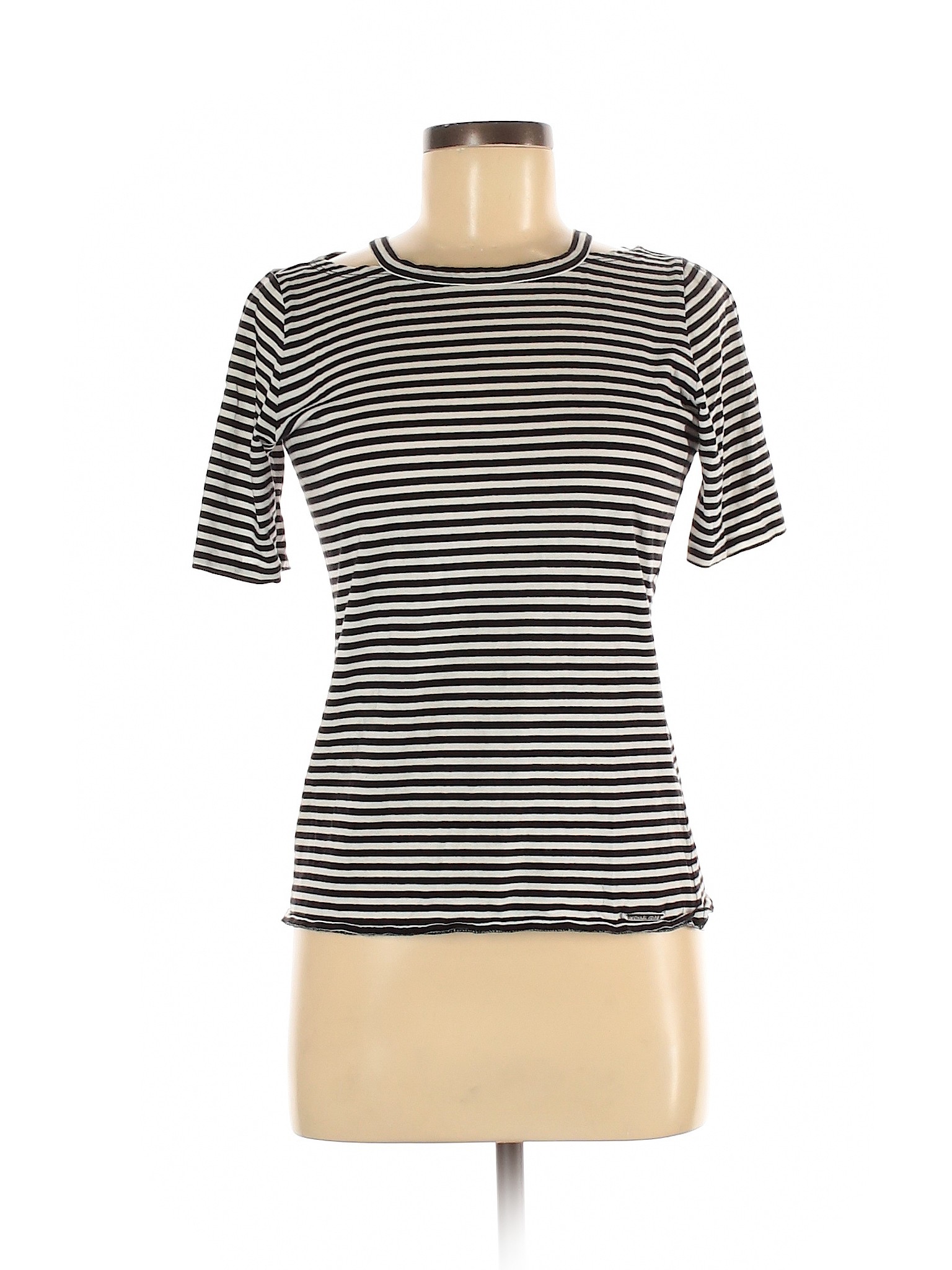 Michael Michael Kors Stripes White Black Short Sleeve Top Size M 80