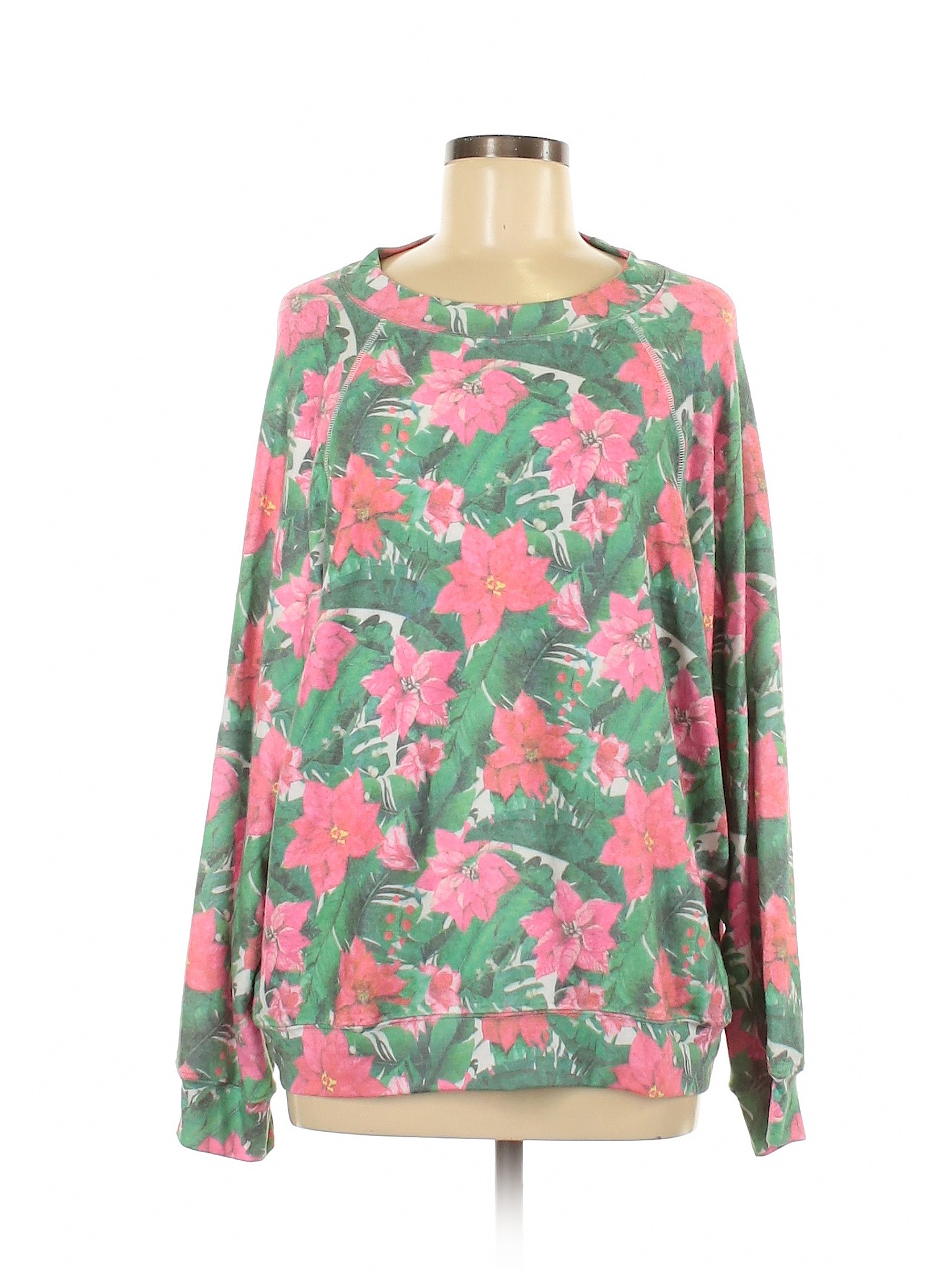 Wildfox Floral Pink Green Sweatshirt Size Med (2 or M) - 72% off | thredUP