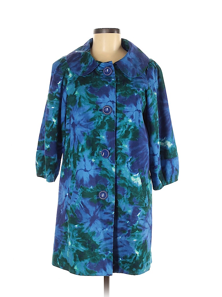 Elevenses 100% Cotton Floral Tropical Blue Jacket Size 8 - 79% off ...